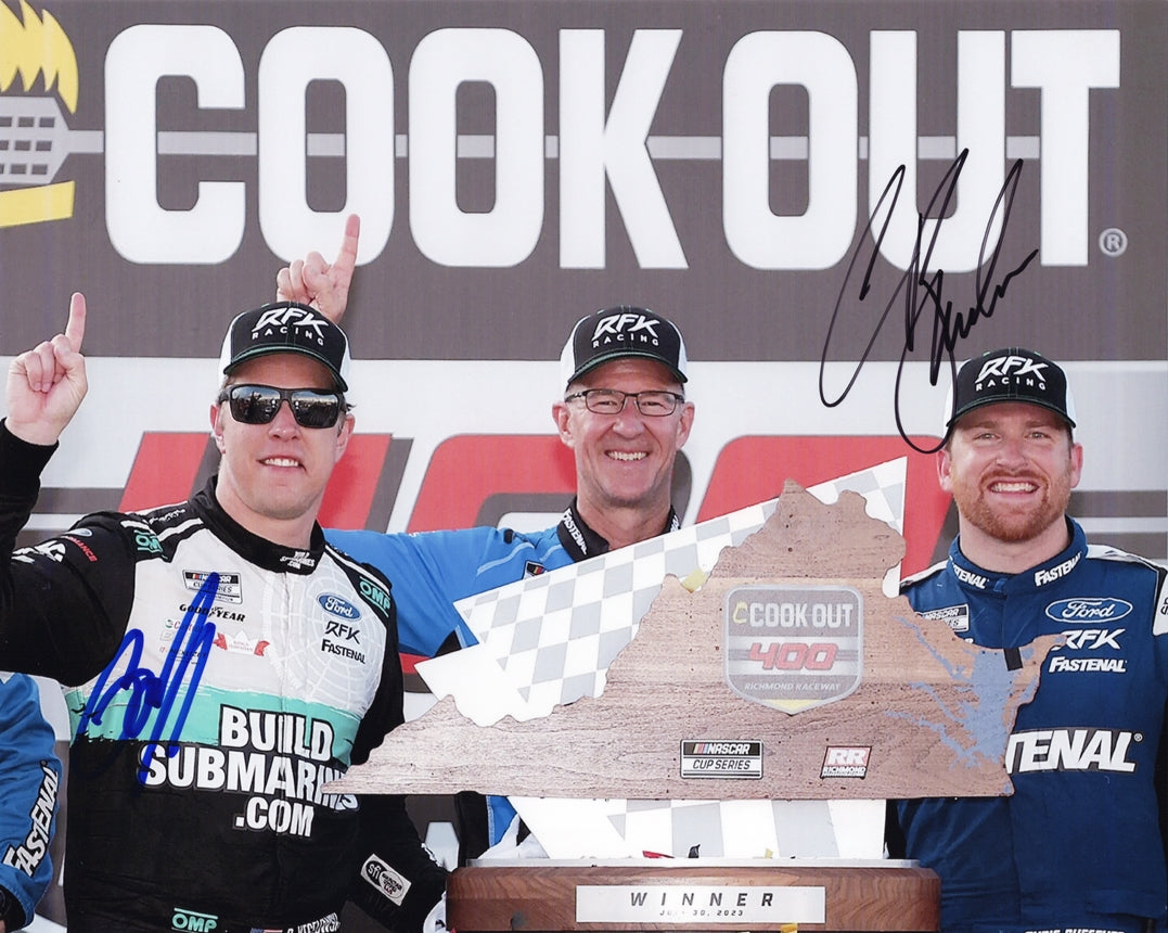 2X Autographed Chris Buescher & Keselowski 2023 Richmond Win Photo ...