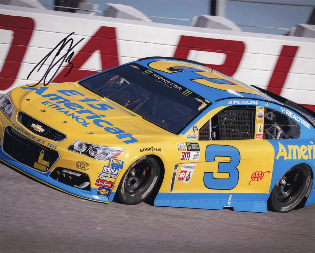 AUTOGRAPHED 2017 Austin Dillon #3 DARLINGTON THROWBACK 8x10 Photo COA ...