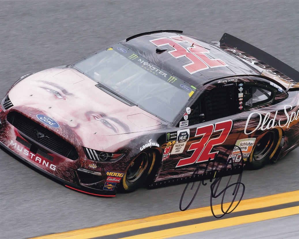 Autographed 2019 Corey Lajoie #32 NASCAR Old Spice Beard 8x10 Photo ...