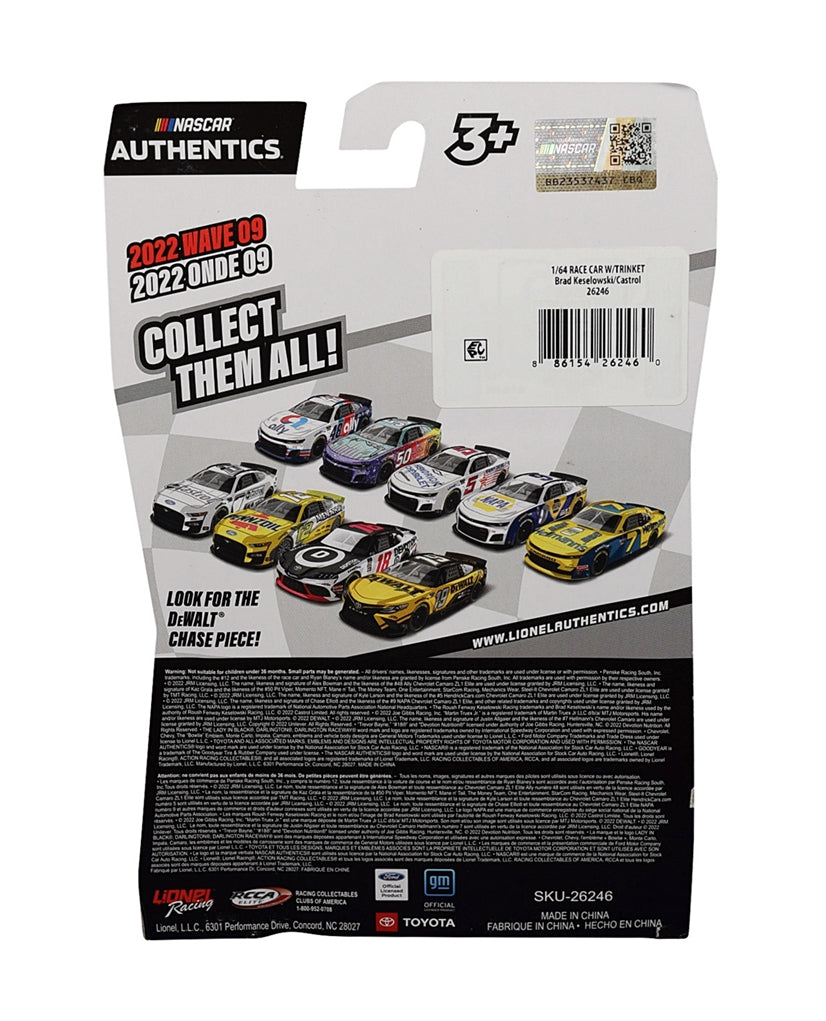 AUTOGRAPHED 2022 Brad Keselowski #6 Castrol White RFK 1/64 Diecast Car ...