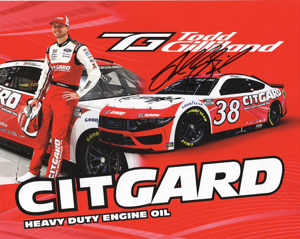 Autographed 2024 Todd Gilliland #38 CitGard Racing 8x10 Hero Card COA ...
