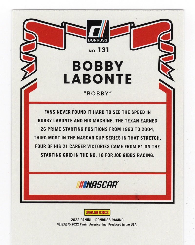 AUTOGRAPHED Bobby Labonte 2022 Donruss Racing Signed NASCAR Card COA ...