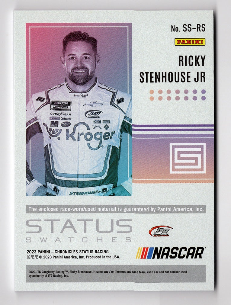 Ricky Stenhouse Jr. 2023 Panini NASCAR Race-Used Relic Card - #1 of 1 ...