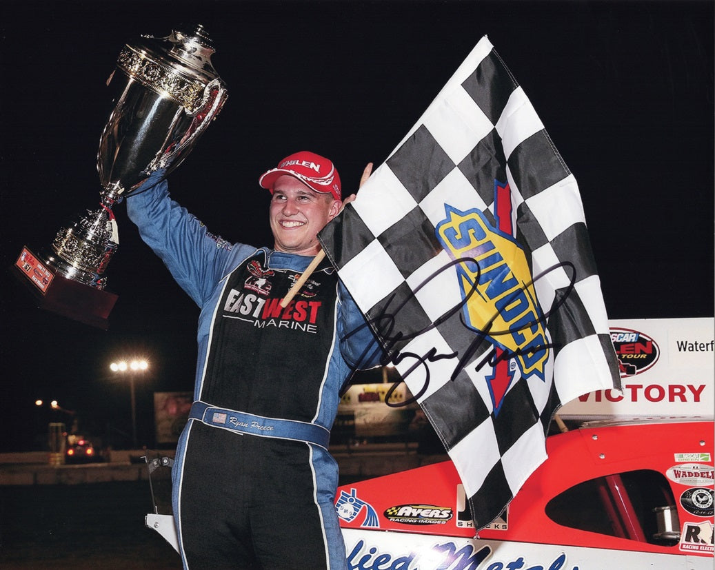 Autographed Ryan Preece 2013 Victory Lane 8x10 Inch NASCAR Photo COA ...
