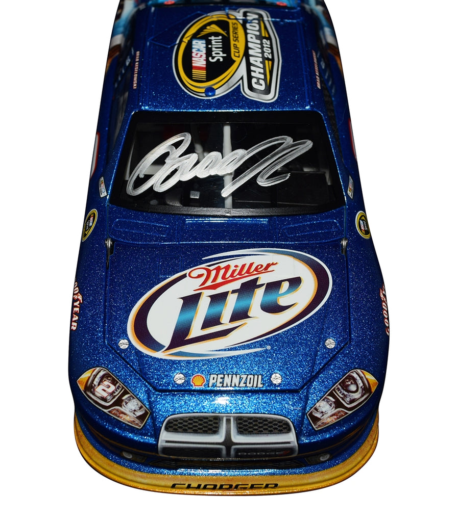 Signed 2012 Brad Keselowski #2 Miller Lite NASCAR Championship Car COA ...