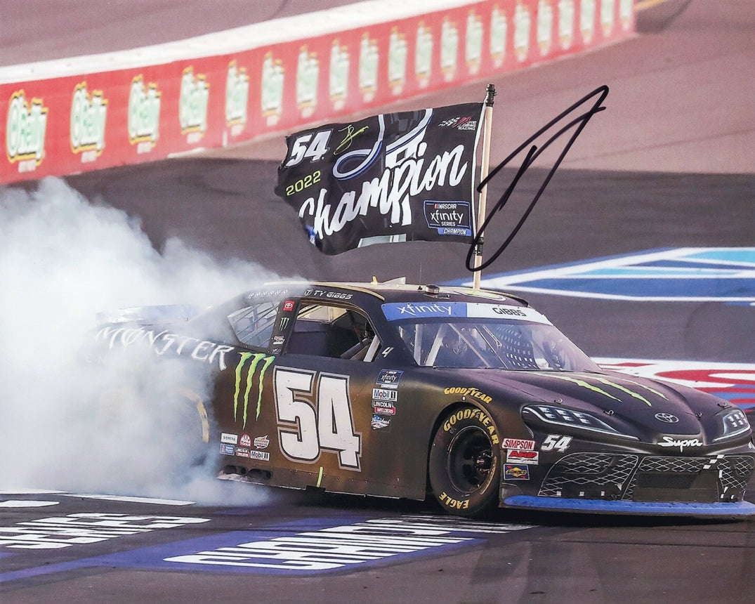 Signed 2022 Ty Gibbs Xfinity Series Champion Burnout Signed 8x10 Photo ...