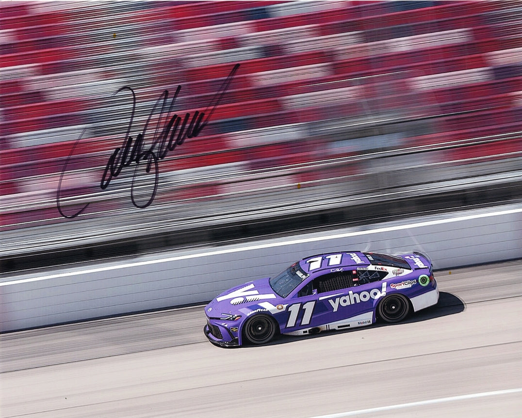Autographed Denny Hamlin 2024 Yahoo Car Darlington Raceway 8x10 Photo ...