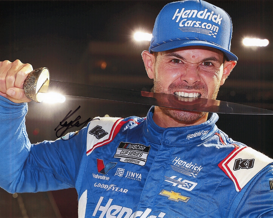 Autographed 2024 Kyle Larson #5 Bristol Night Race Victory Sword Photo ...