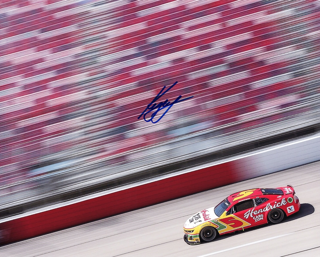 Autographed Kyle Larson 2024 Darlington Throwback Car 8x10 Photo COA ...
