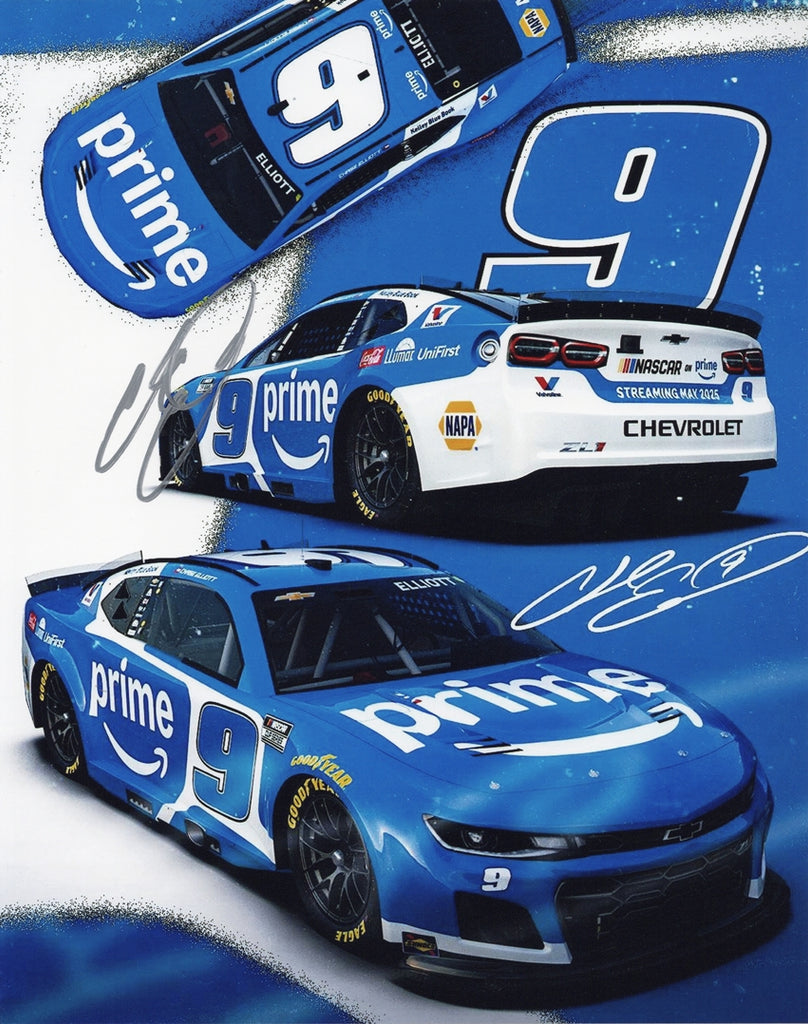 Signed 2025 Chase Elliott Prime Racing 8x10 NAPA Photo NASCAR with COA ...