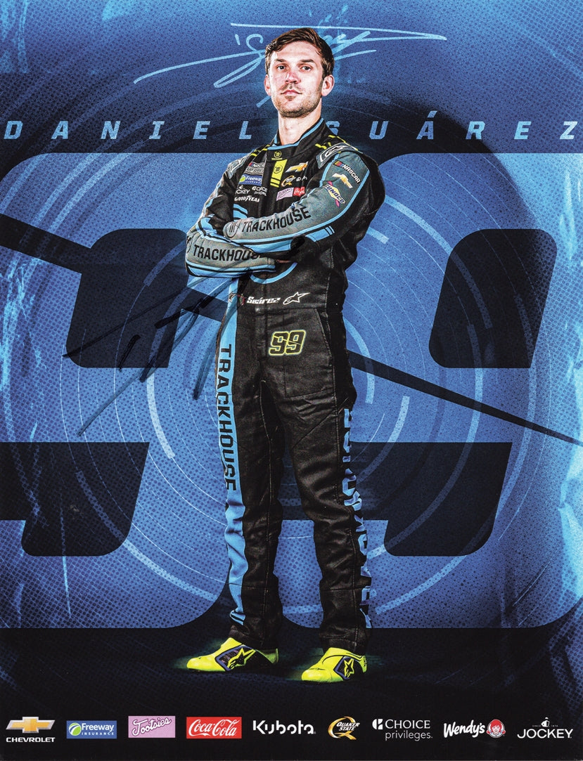 Autographed Daniel Suarez #99 Trackhouse Racing Hero Card Signed Photo ...