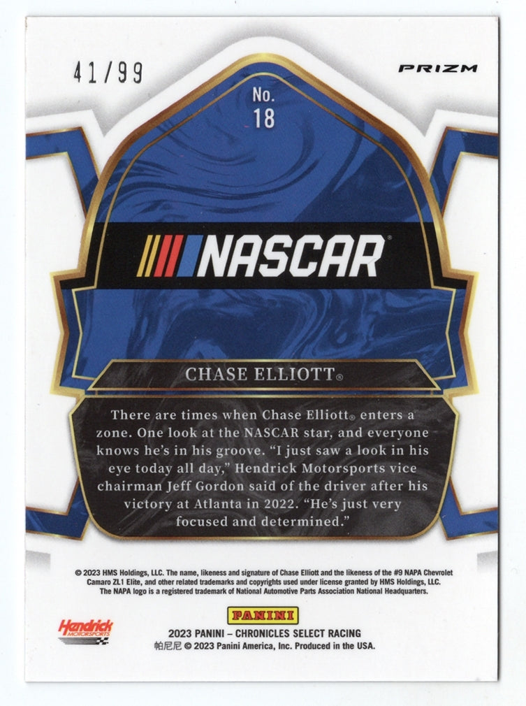 Signed Chase Elliott 2023 Chronicles Select Red Prizm Card #41/99 ...