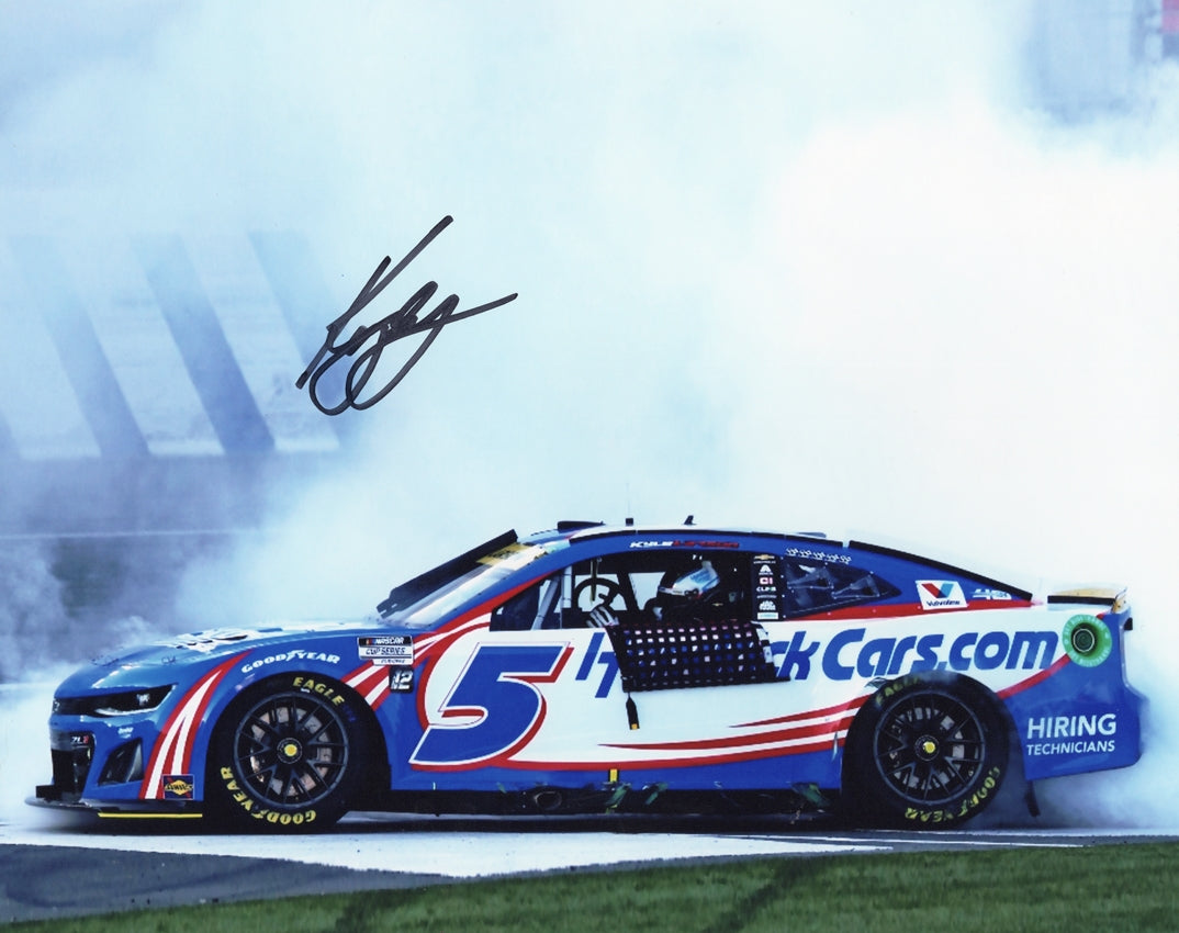 Autographed Kyle Larson #5 Race Win Burnout Victory Celebration Photo ...