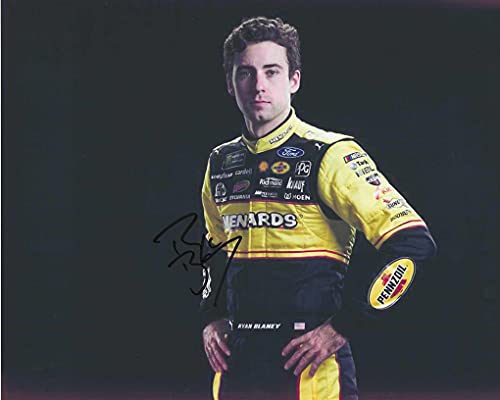AUTOGRAPHED 2019 Ryan Blaney #12 Menard Racing MEDIA DAY POSE Team Pen ...