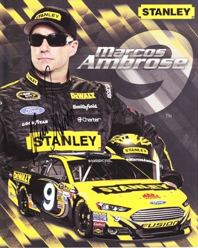 AUTOGRAPHED 2013 Marcos Ambrose #9 Stanley Petty Racing Team Signed 8X ...