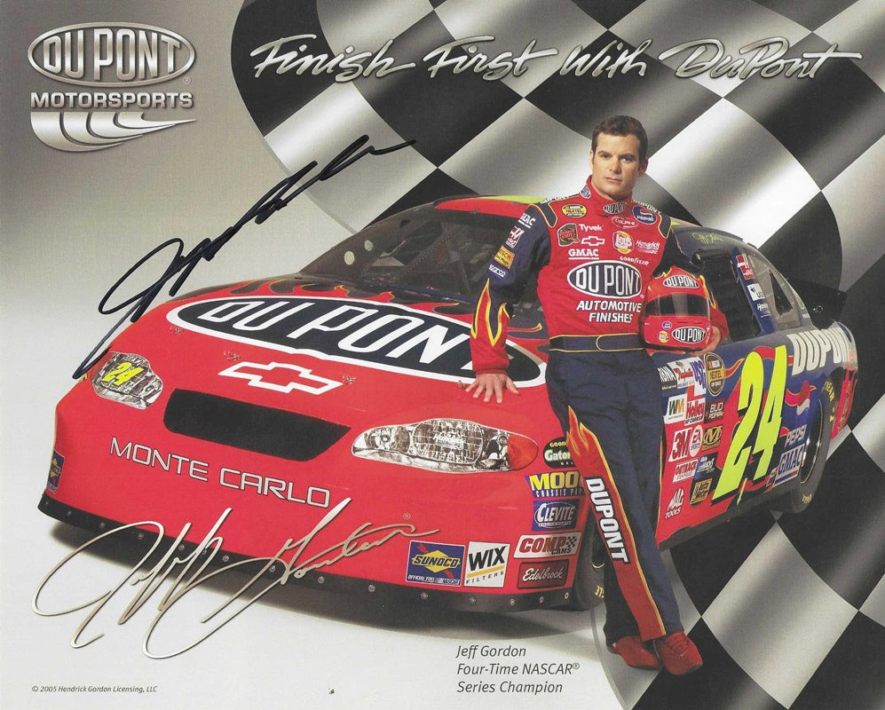 AUTOGRAPHED 2005 Jeff Gordon #24 Dupont Racing 4X WINSTON CUP CHAMPION ...