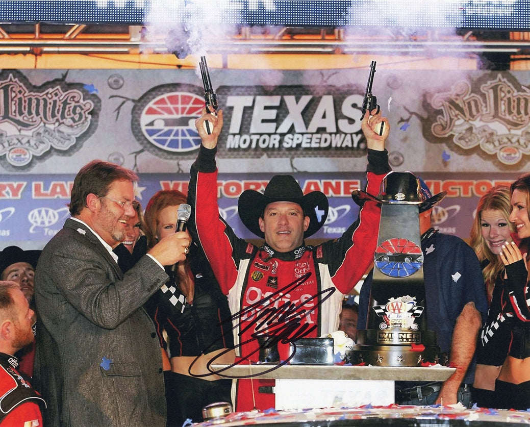 AUTOGRAPHED 2011 Tony Stewart #14 Office Depot TEXAS RACE WIN (Victory ...