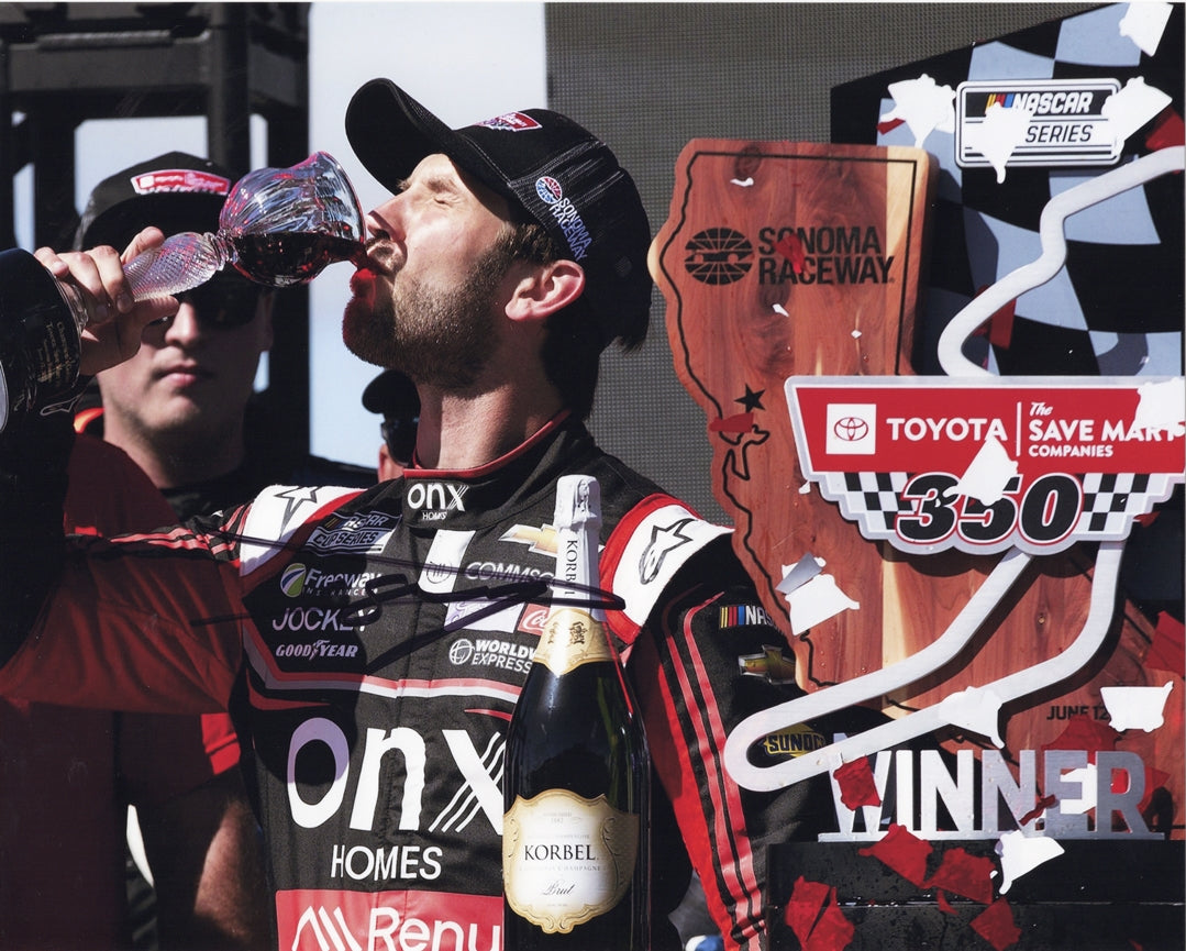 AUTOGRAPHED 2022 Daniel Suarez #99 Victory Lane Wine SONOMA RACE WIN ...